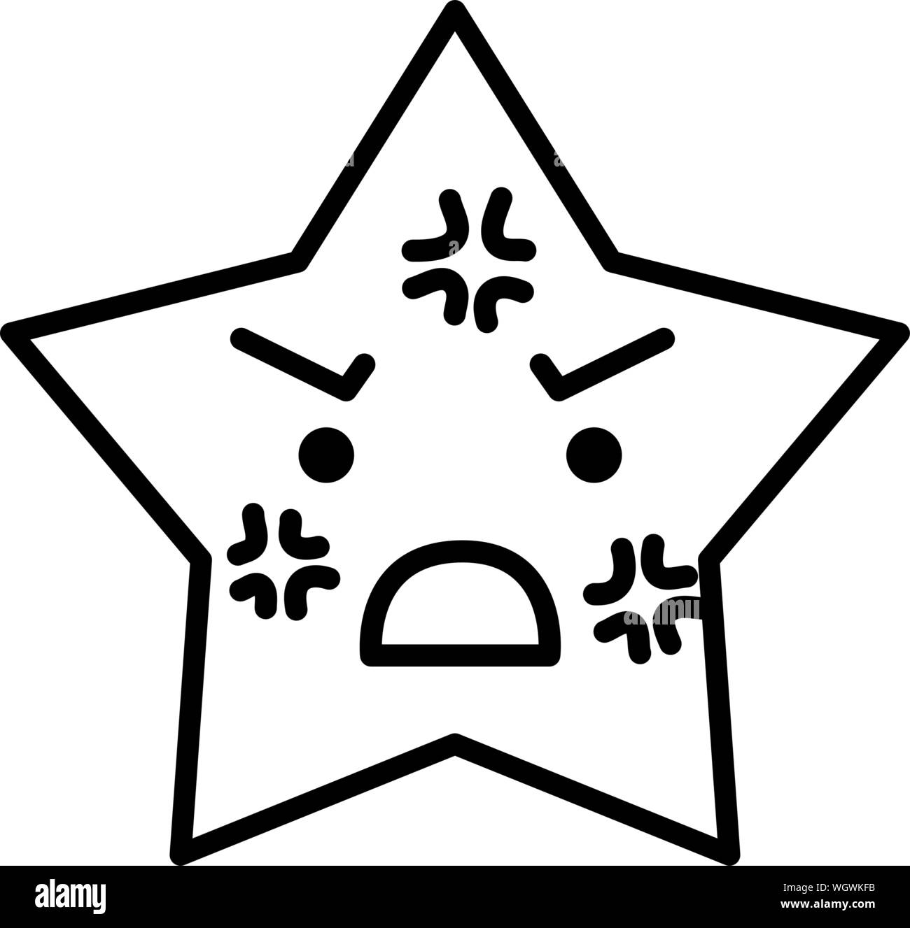 This is a illustration of Blue Star emoticon icon Stock Vector Image ...