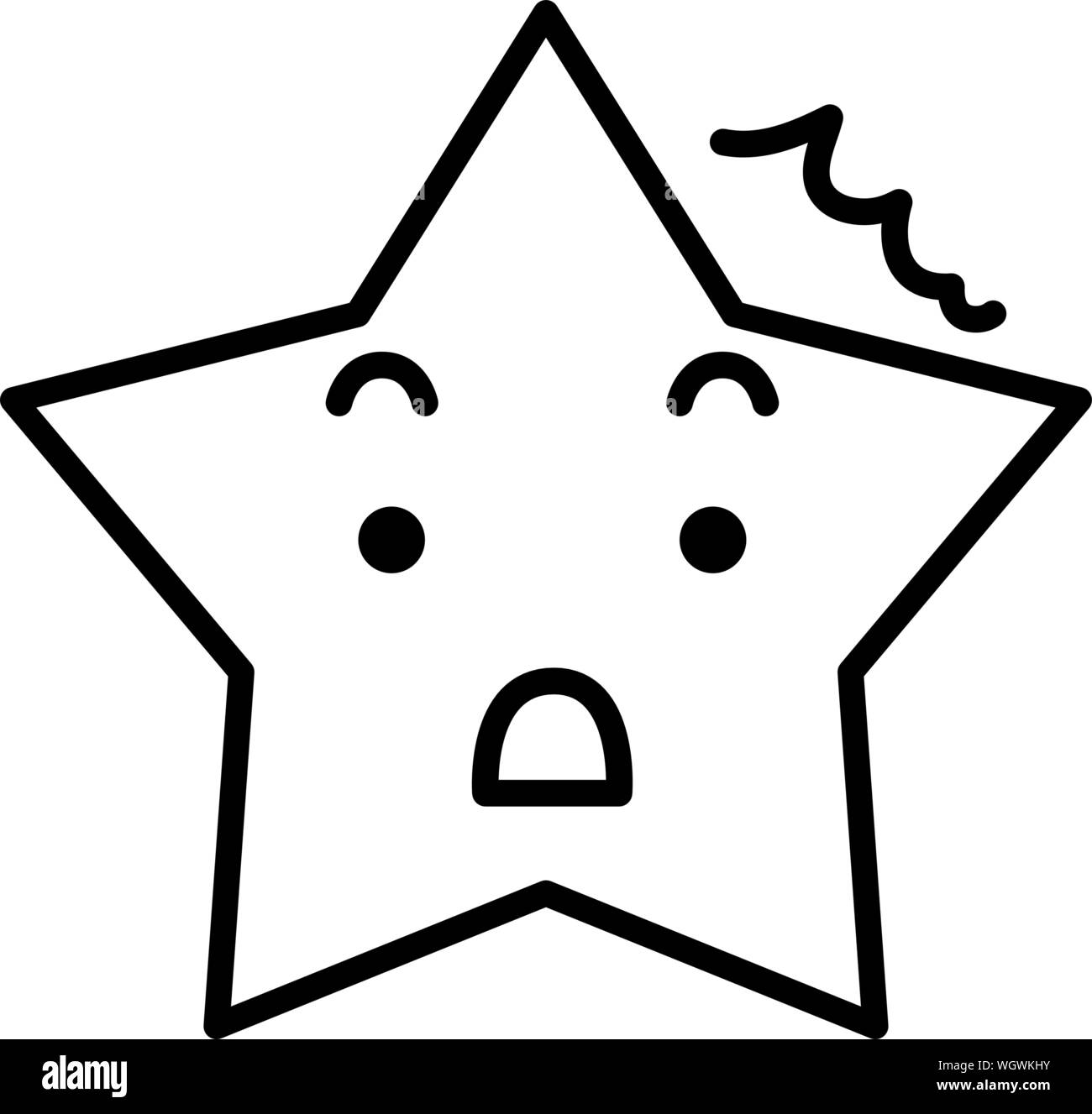 This is a illustration of Blue Star emoticon icon Stock Vector Image ...