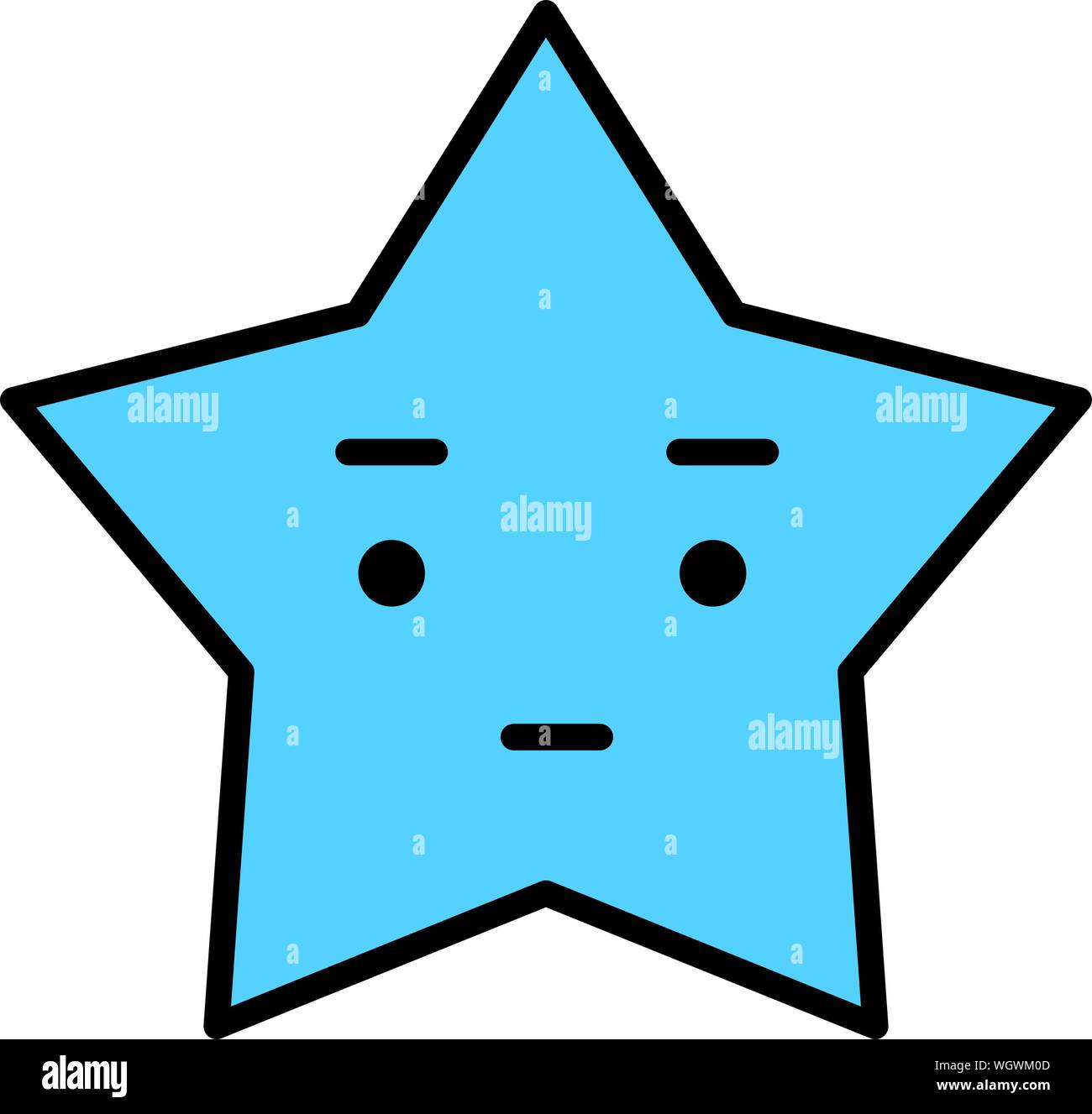 This is a illustration of Blue Star emoticon icon Stock Vector Image ...