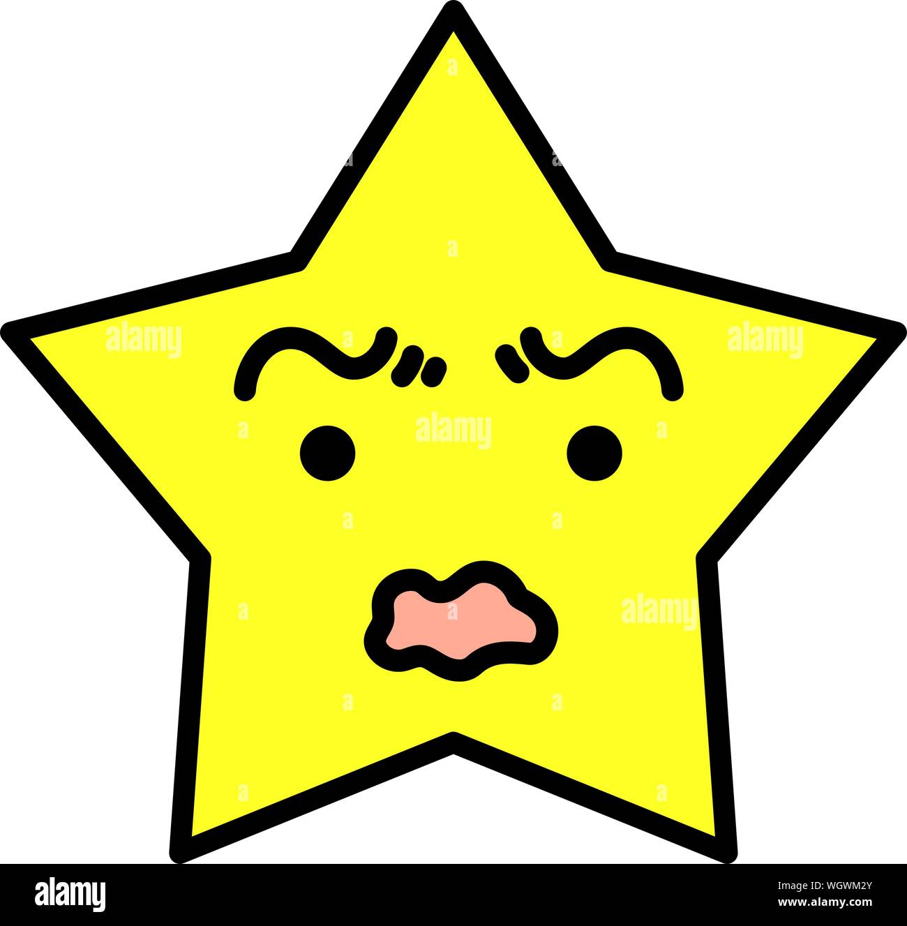 This is a illustration of Blue Star emoticon icon Stock Vector Image ...