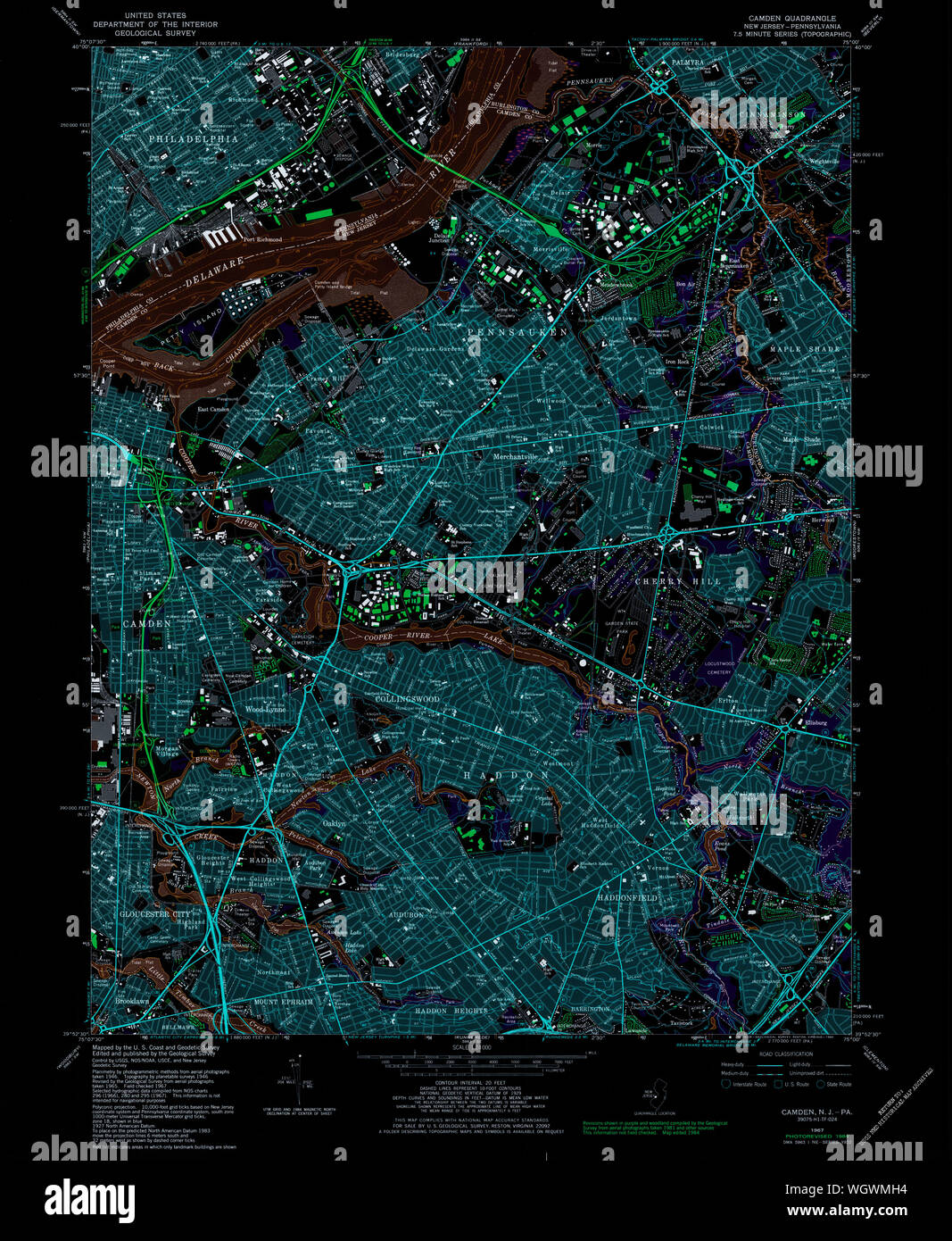 Camden new jersey map hi-res stock photography and images - Alamy