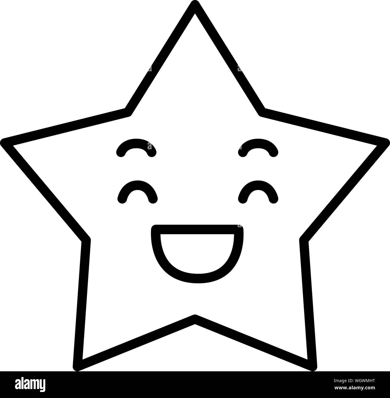This is a illustration of Blue Star emoticon icon Stock Vector Image ...