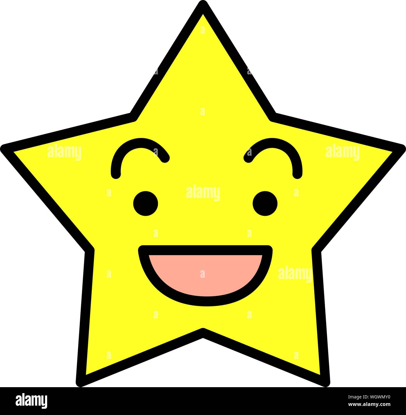 This is a illustration of Blue Star emoticon icon Stock Vector Image ...