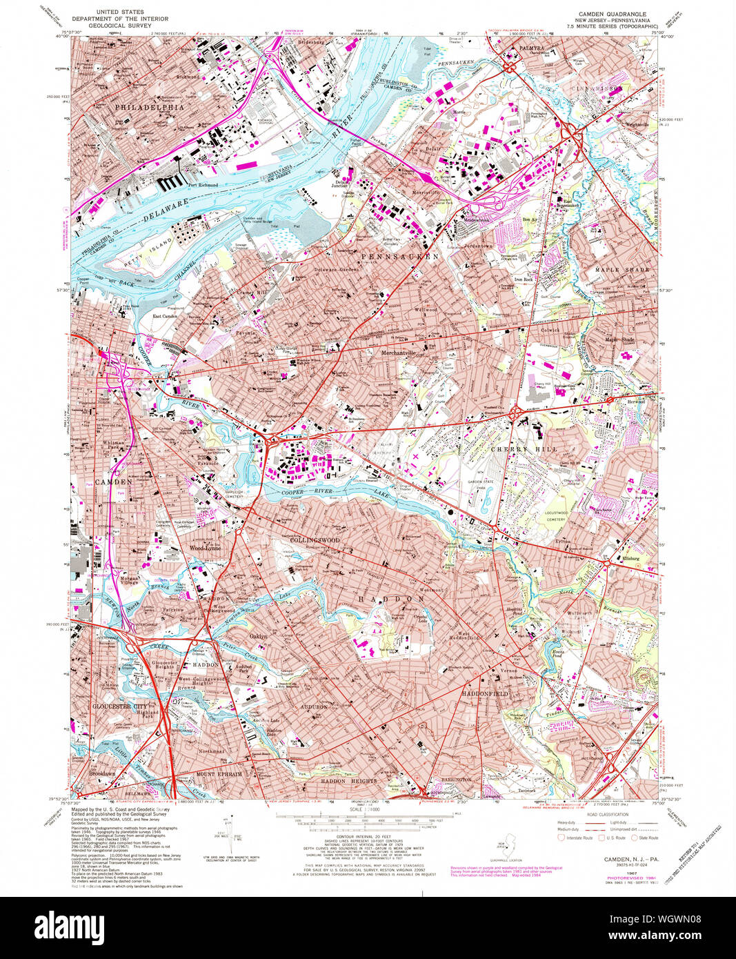 Map of camden new jersey hi-res stock photography and images - Alamy