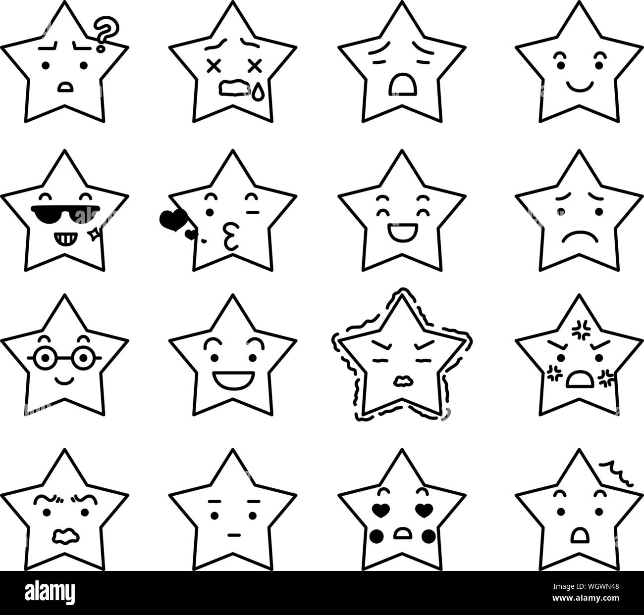 This is a illustration of Blue Star emoticon icon Stock Vector Image ...
