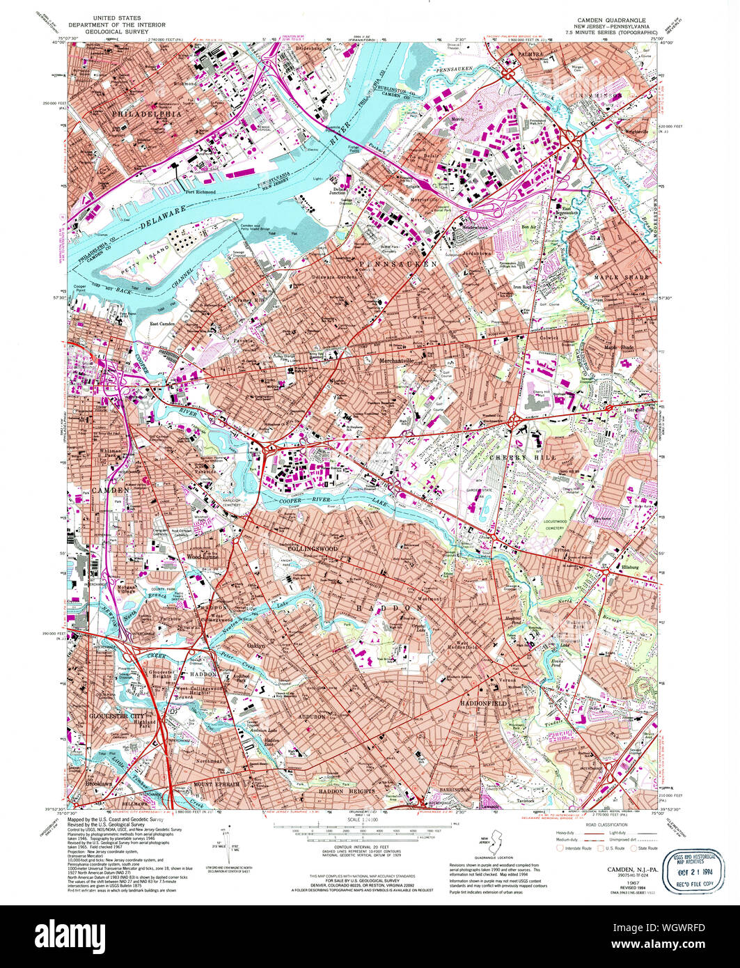 Map of camden new jersey hi-res stock photography and images - Alamy