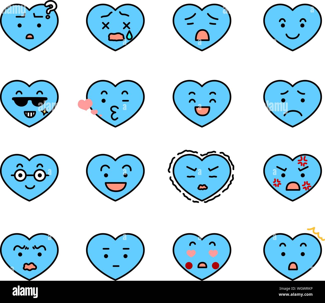This is a illustration of Heart emoticon icon Stock Vector Image & Art ...