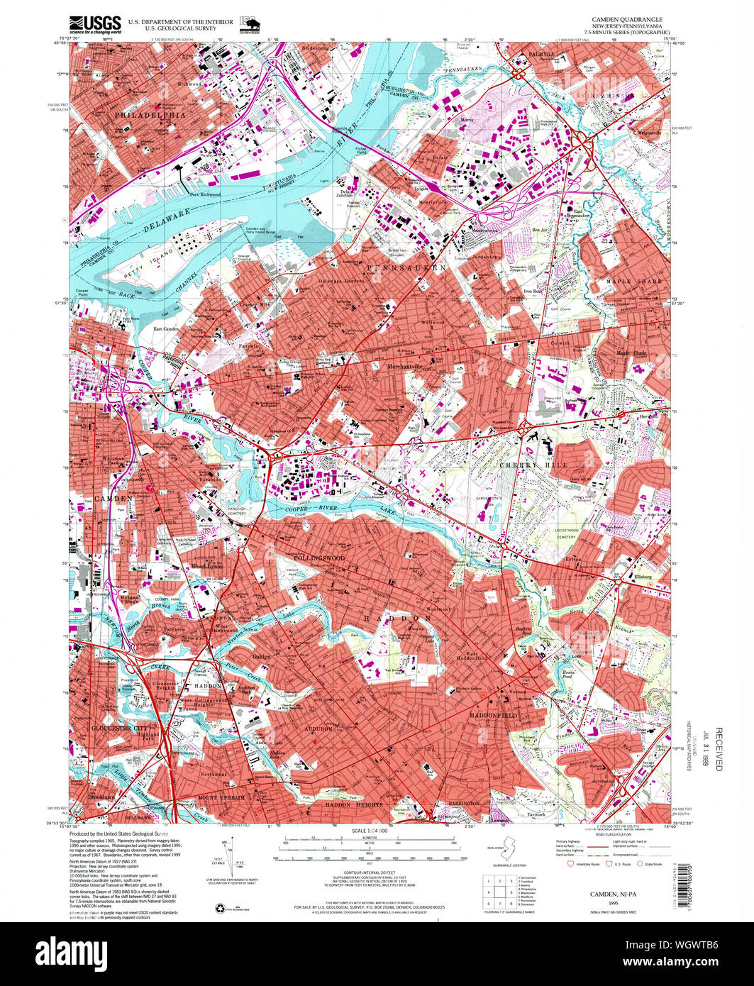 Map of camden new jersey hi-res stock photography and images - Alamy