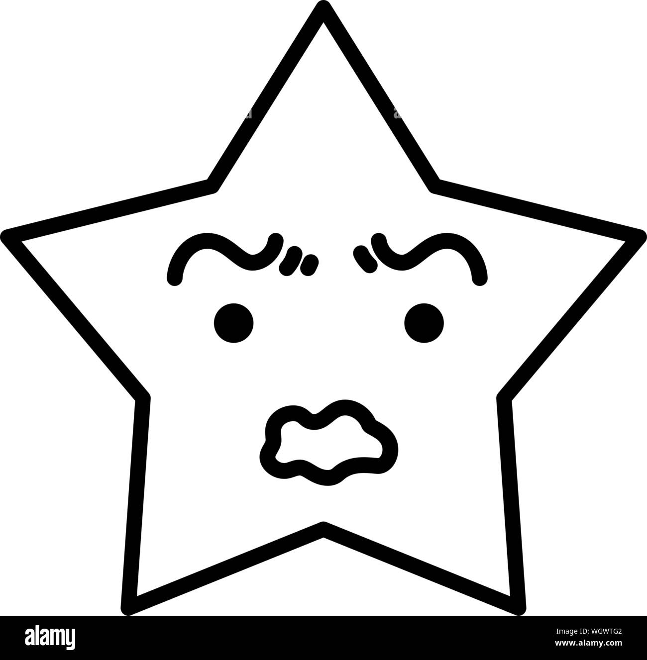 This is a illustration of Blue Star emoticon icon Stock Vector Image ...