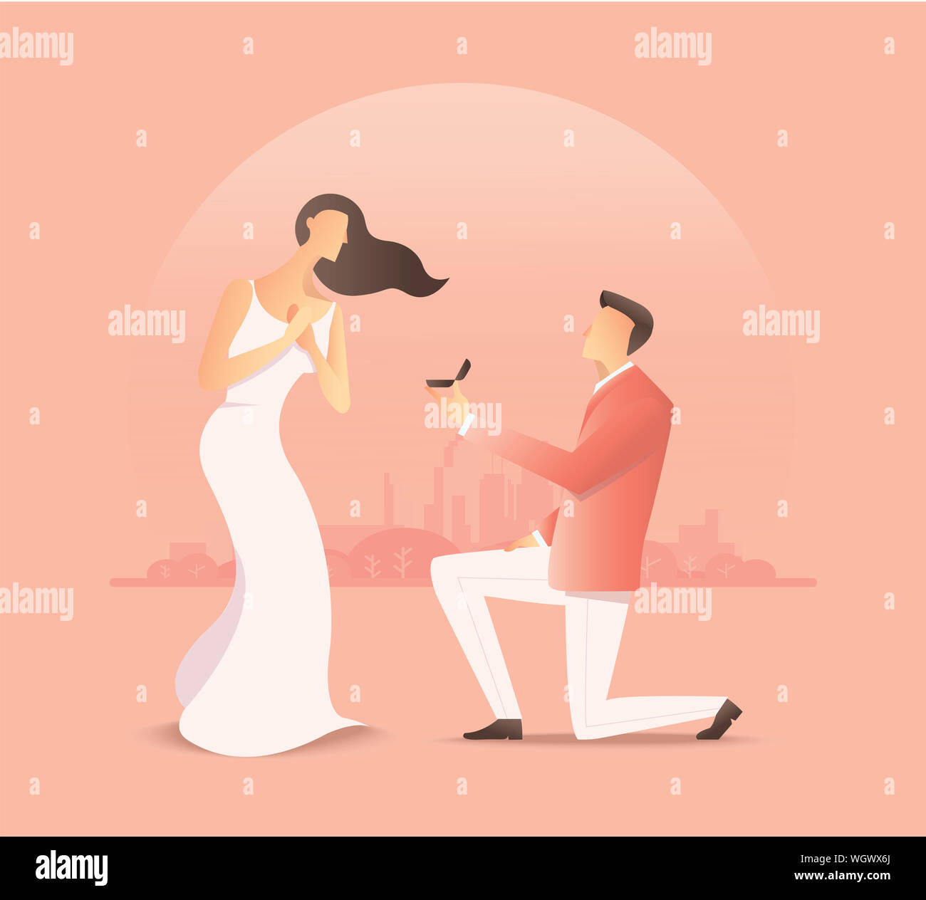 man proposing to the woman, proposal of marriage Stock Photo - Alamy