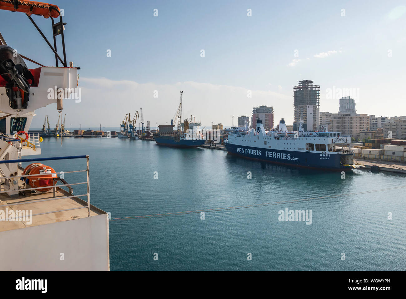 Durres, Albania - June 2019: Passenger Ship docked at Durres Port Stock ...