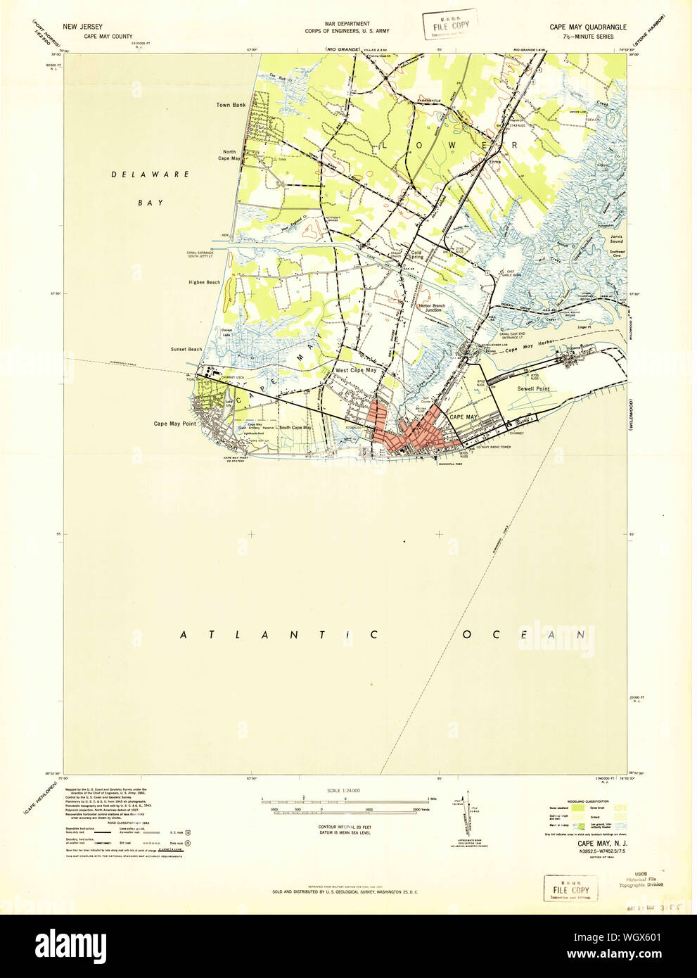 Map of cape may new jersey hi-res stock photography and images - Alamy