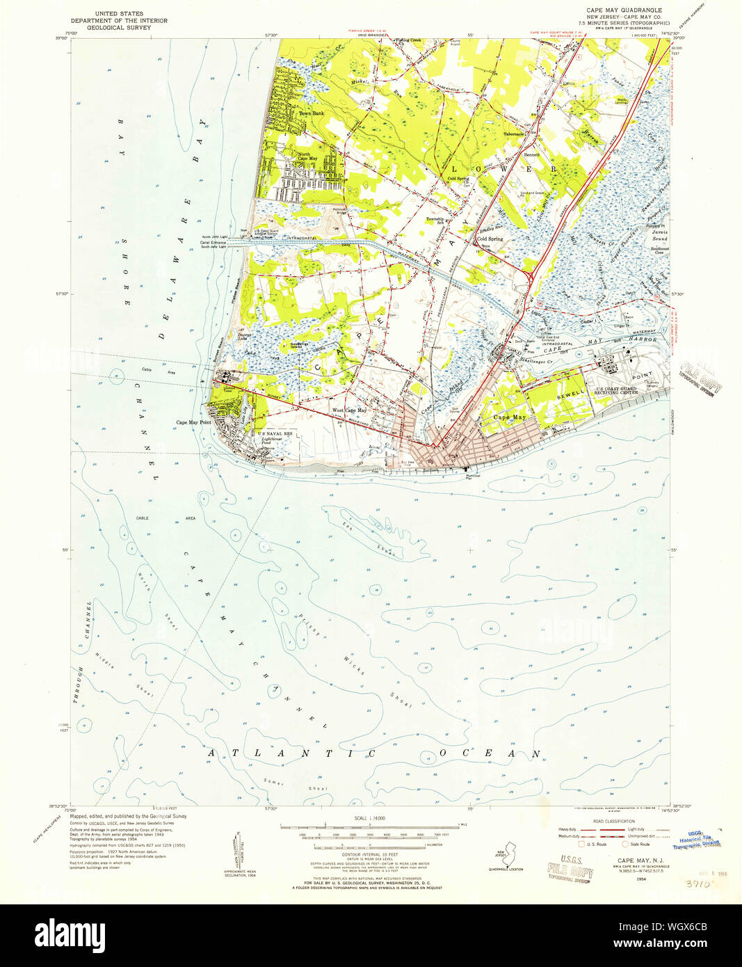 Map of cape may new jersey hi-res stock photography and images - Alamy