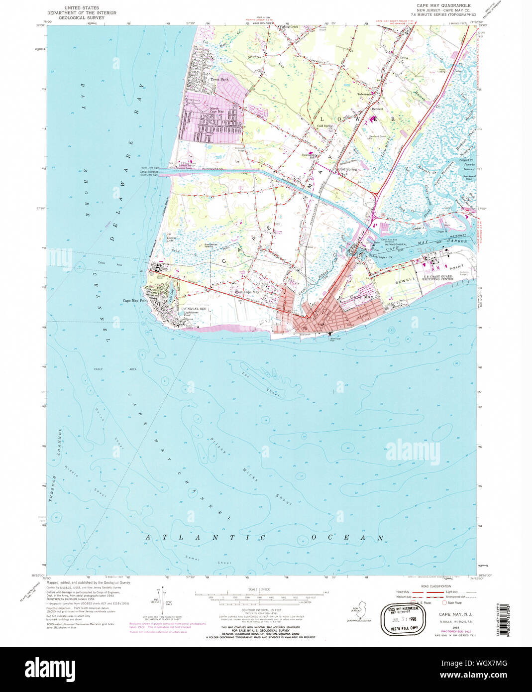 Cape may nj map hi-res stock photography and images - Alamy