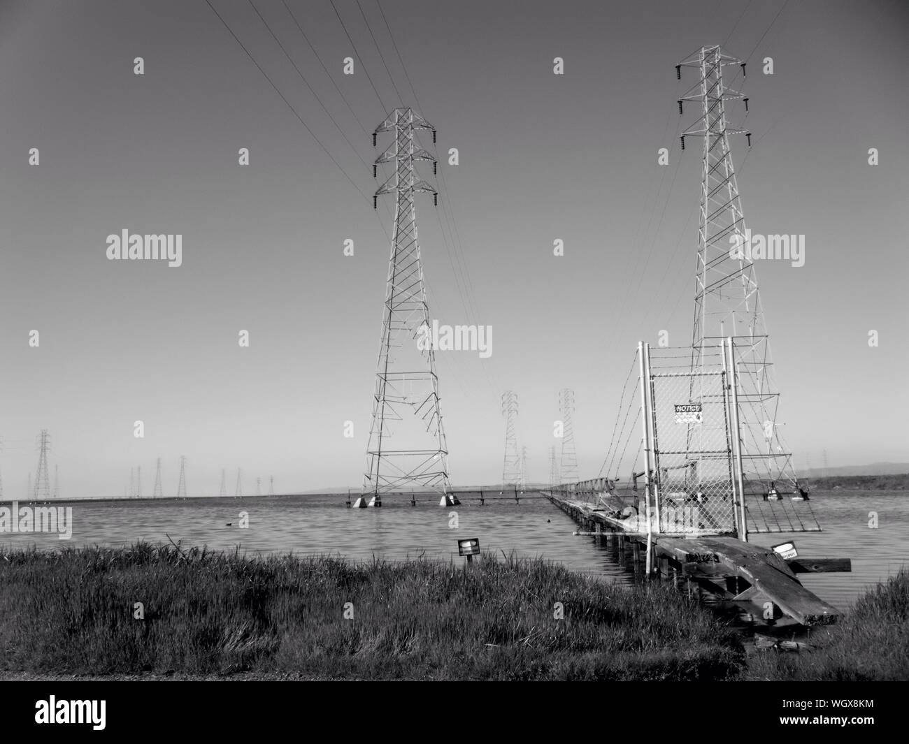 Electricity Pylons In Water High Resolution Stock Photography and ...