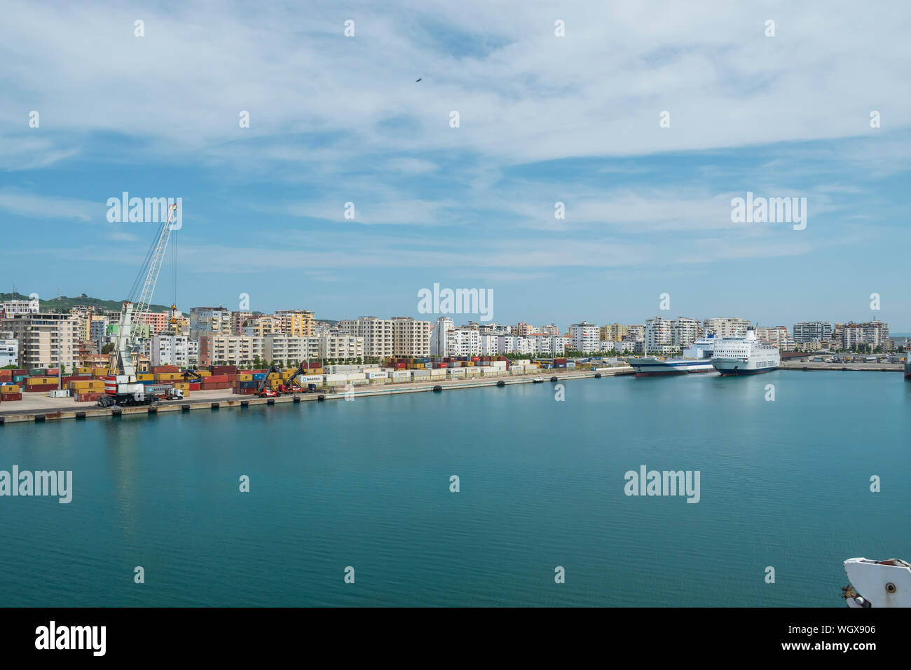 Durres, Albania - June 2019: View of Durres Port Stock Photo - Alamy