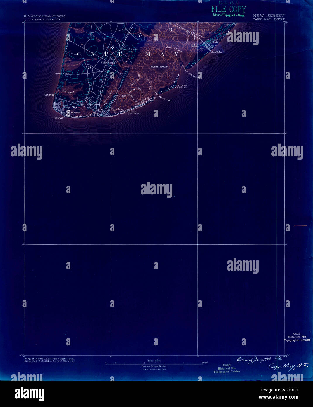 Map of cape may new jersey hi-res stock photography and images - Alamy