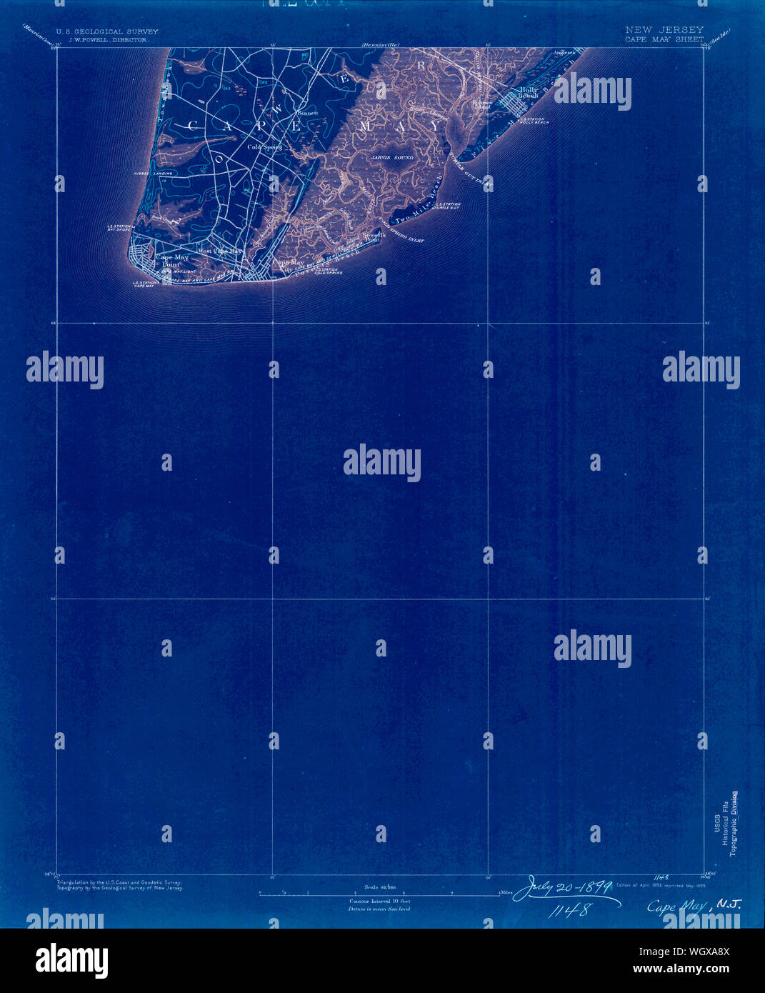 Map of cape may new jersey hi-res stock photography and images - Alamy