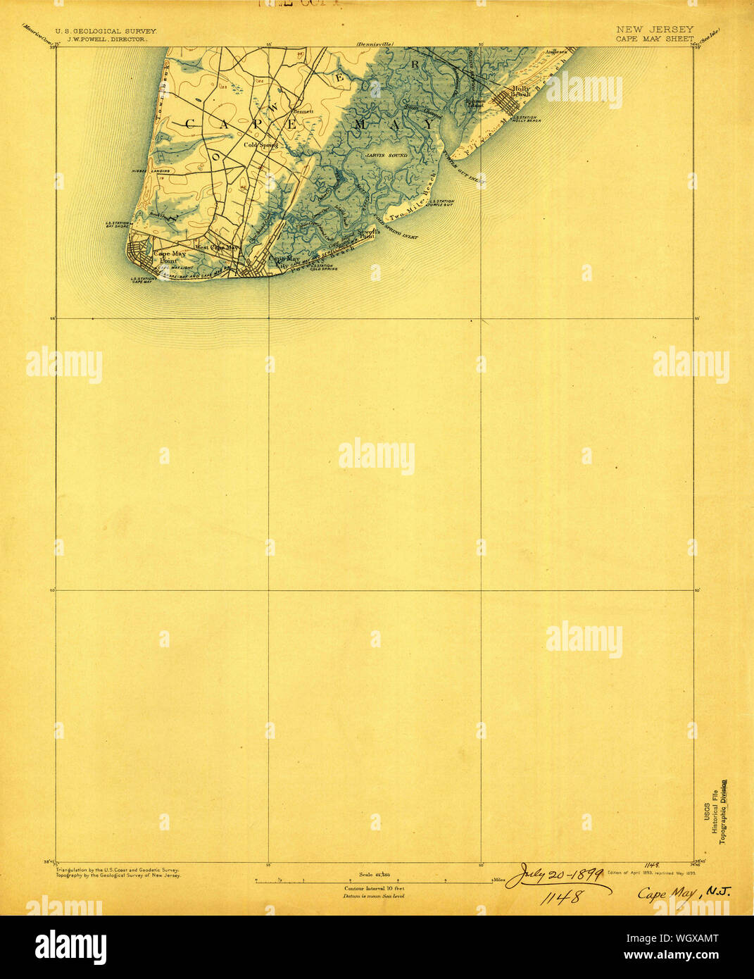 Map of cape may new jersey hi-res stock photography and images - Alamy