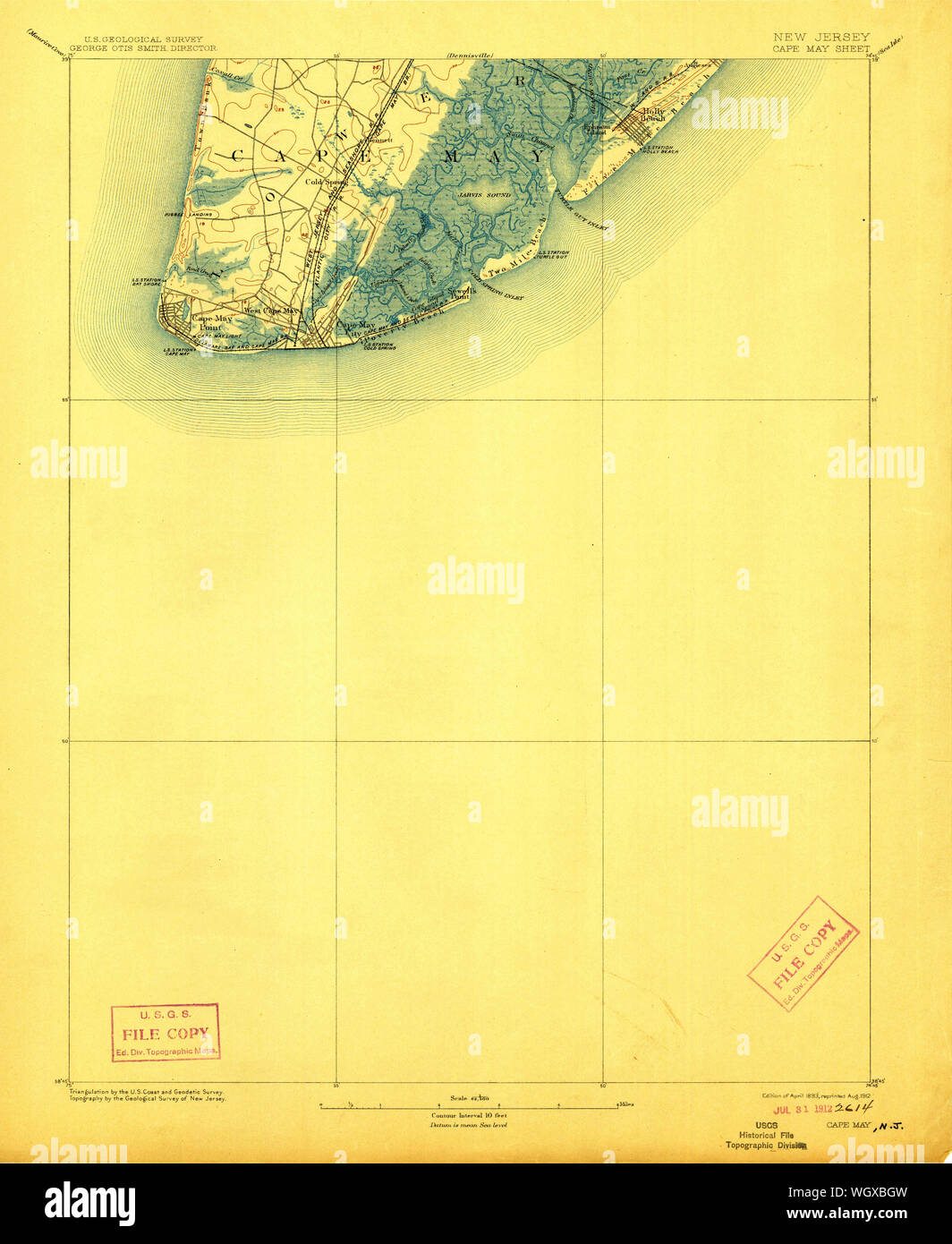 Map of cape may new jersey hi-res stock photography and images - Alamy