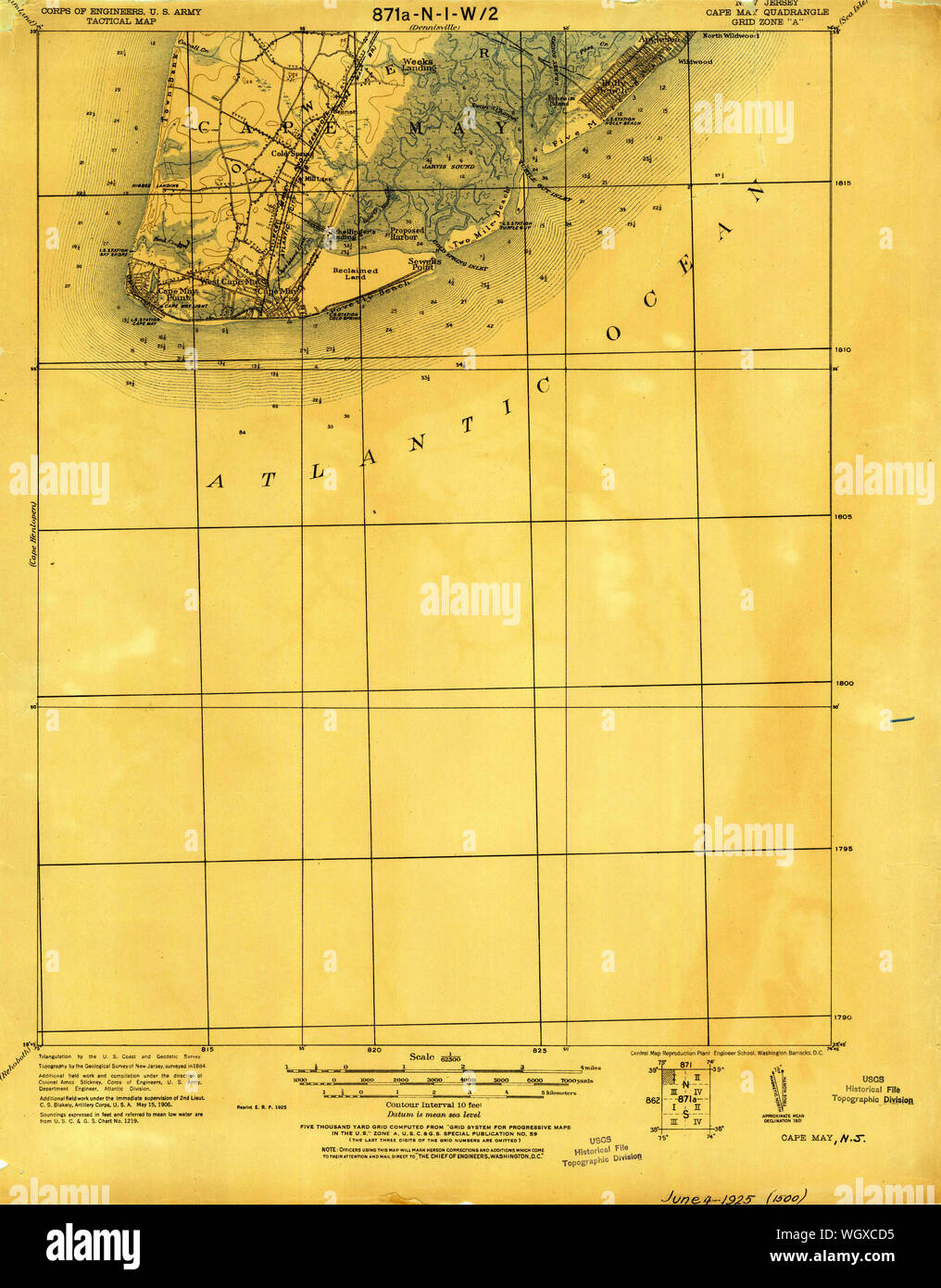 Map of cape may new jersey hi-res stock photography and images - Alamy