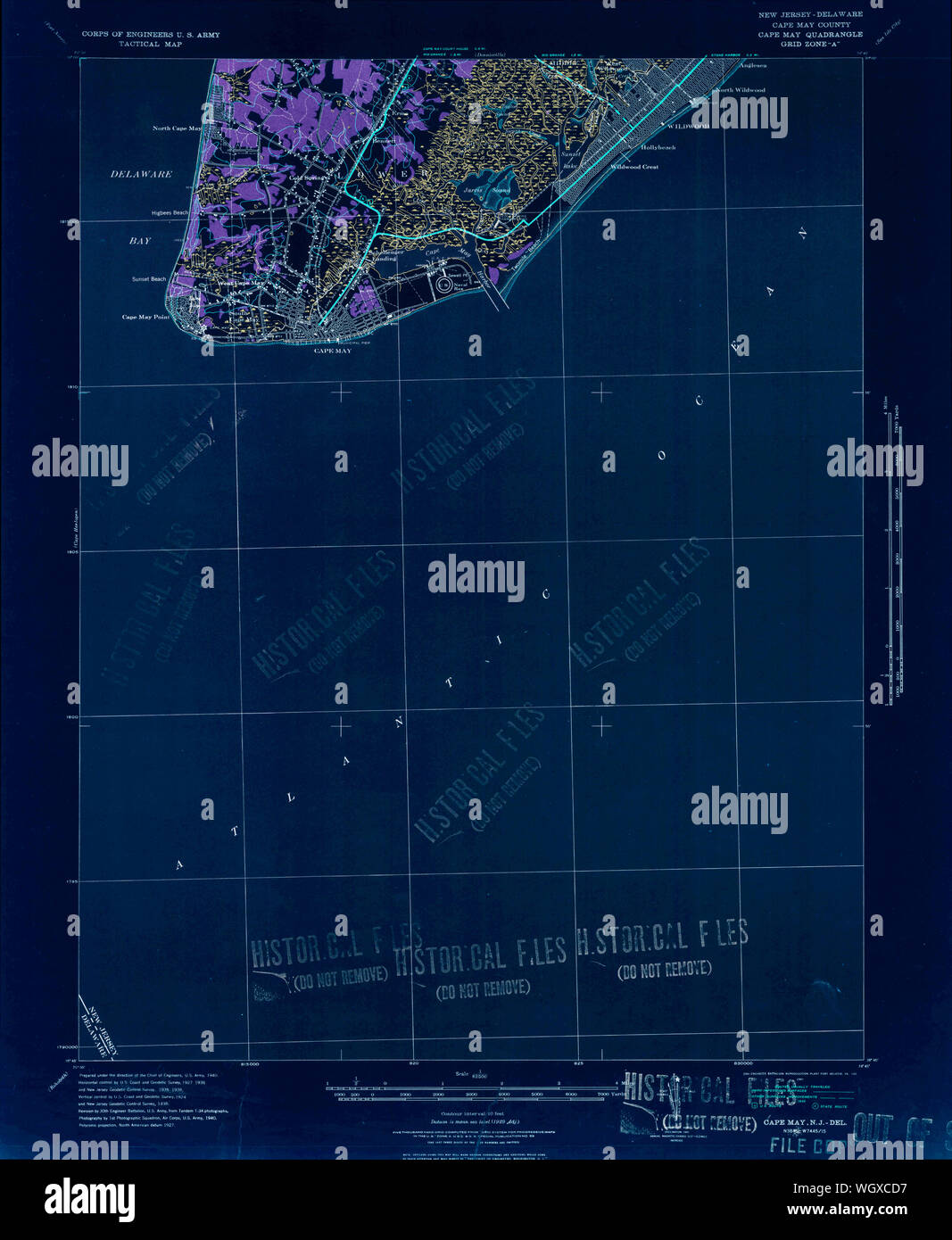 Cape may nj map hi-res stock photography and images - Alamy