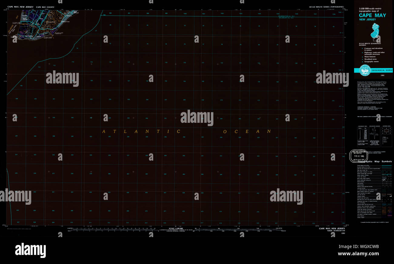 Map of cape may new jersey hi-res stock photography and images - Alamy