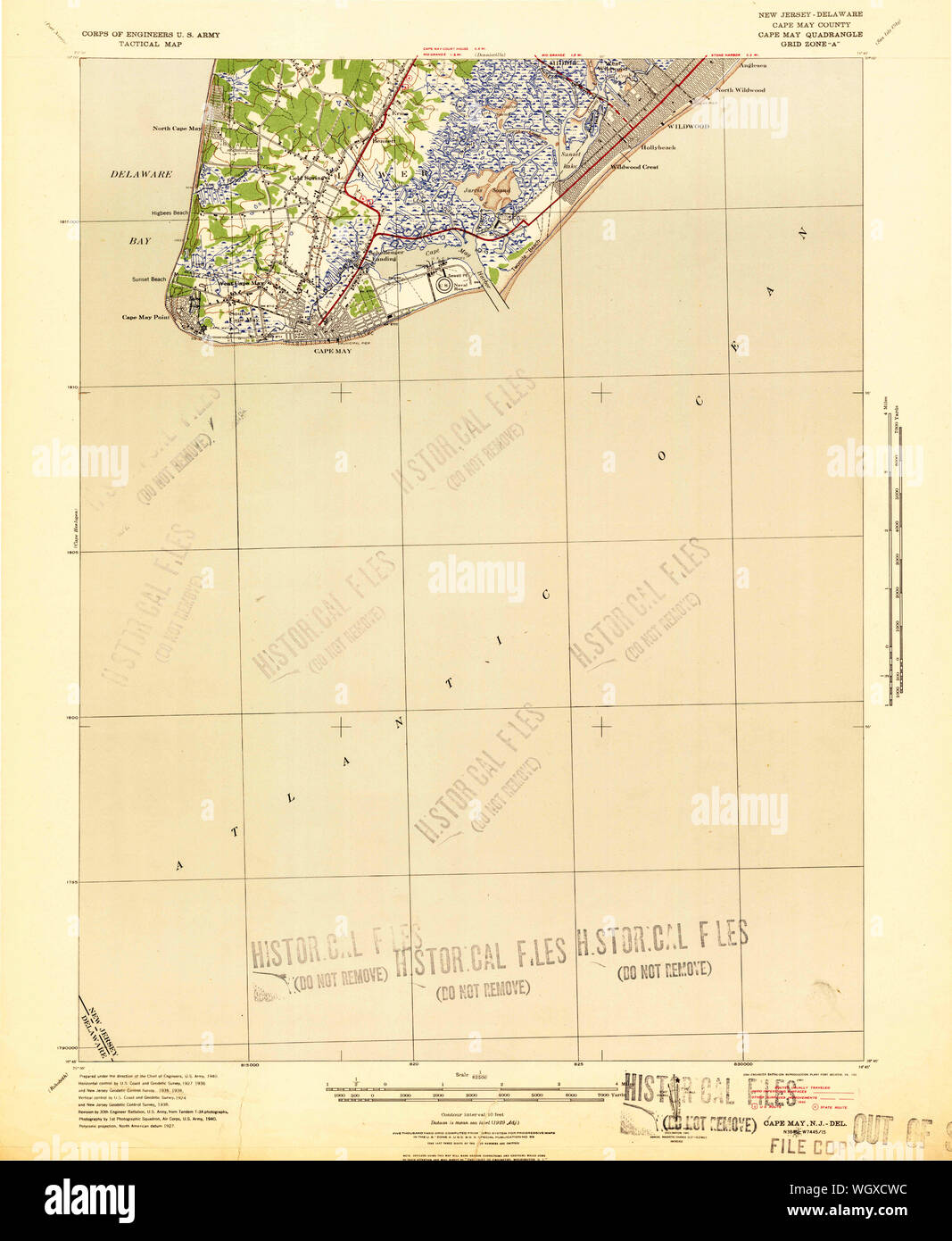 Map of cape may new jersey hi-res stock photography and images - Alamy