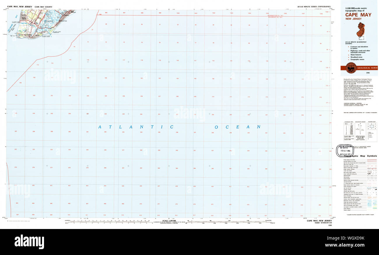 Cape may nj map hi-res stock photography and images - Alamy