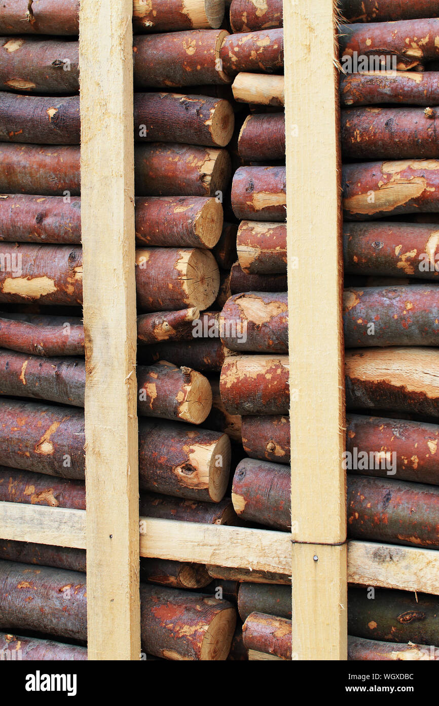 Stacked log fence hi-res stock photography and images - Alamy