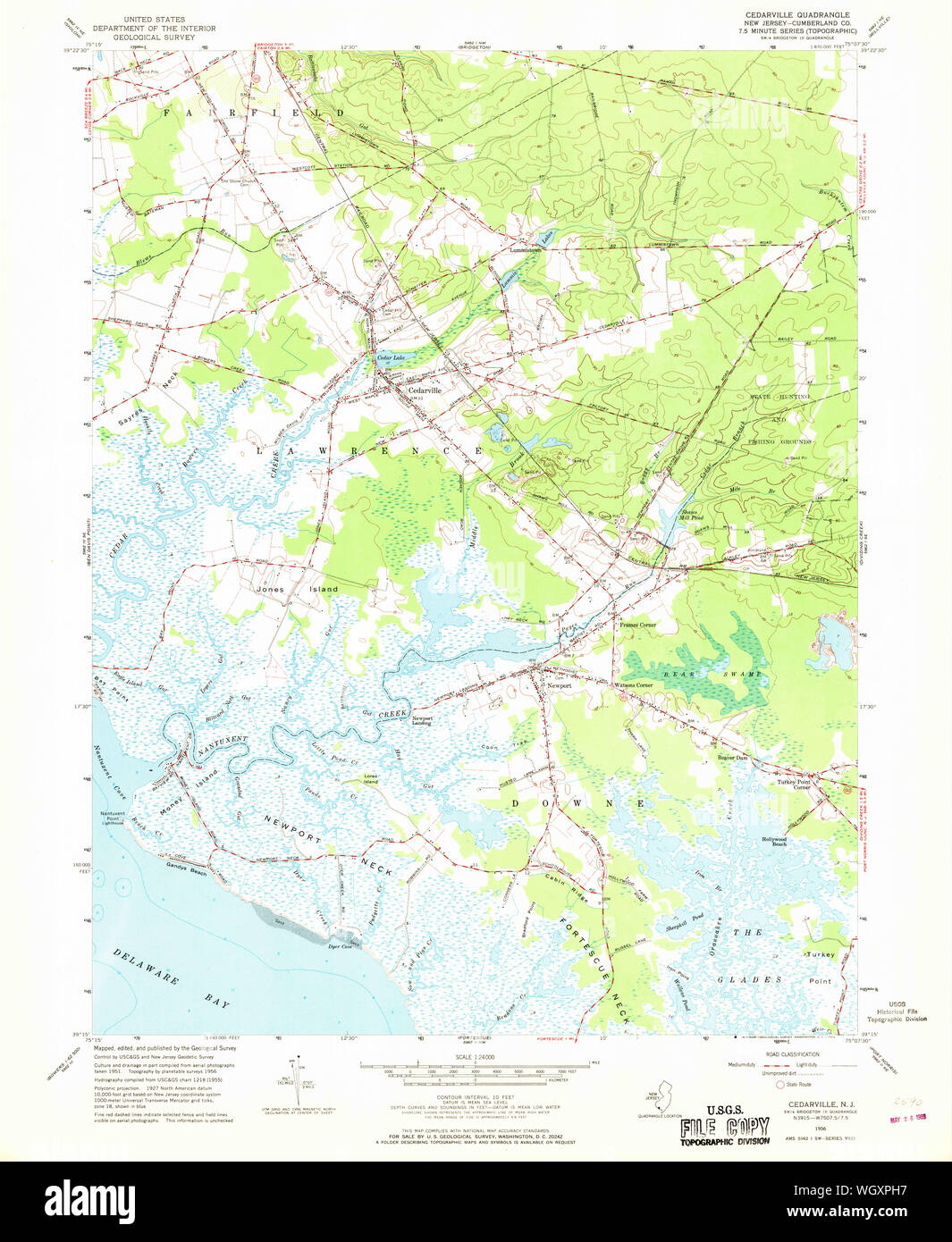 Map of cedarville new jersey hi-res stock photography and images - Alamy