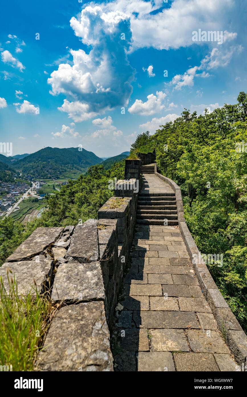 Great Wall ruins near Fenghuang city, China Stock Photo - Alamy