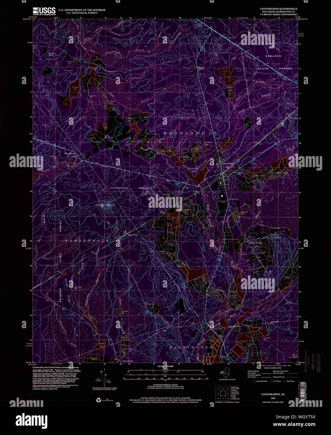 Map of chatsworth new jersey hi-res stock photography and images - Alamy