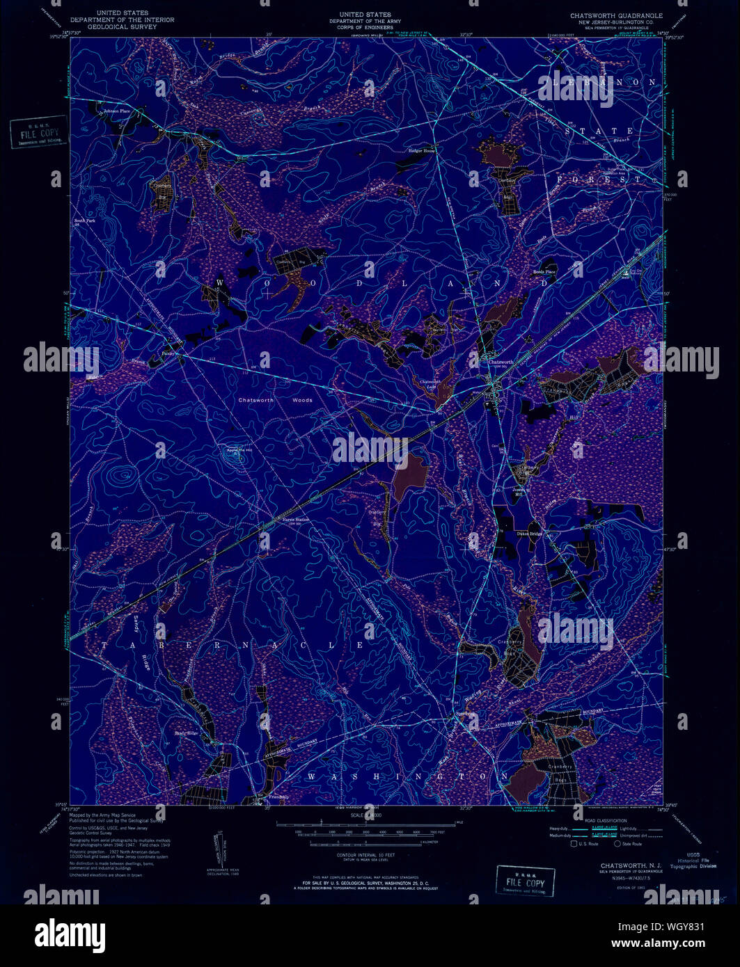 Map of chatsworth new jersey hi-res stock photography and images - Alamy