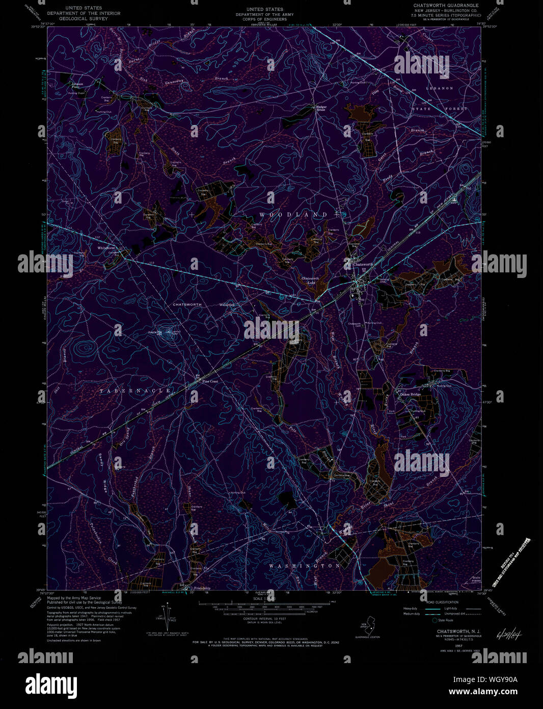 Map of chatsworth new jersey hi-res stock photography and images - Alamy