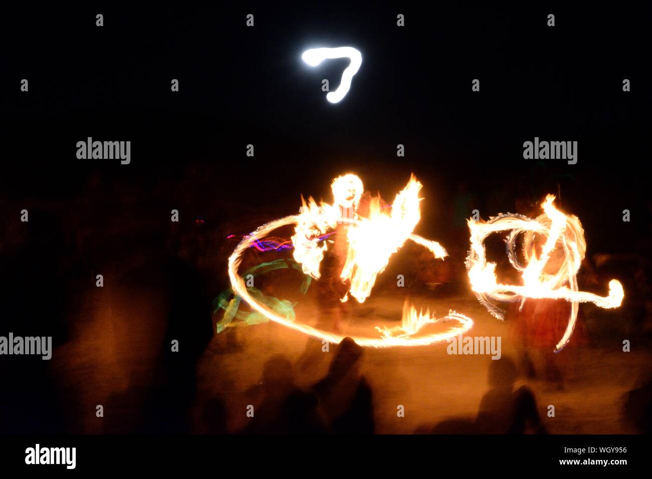 Long exposure of fire performer hi-res stock photography and images - Alamy