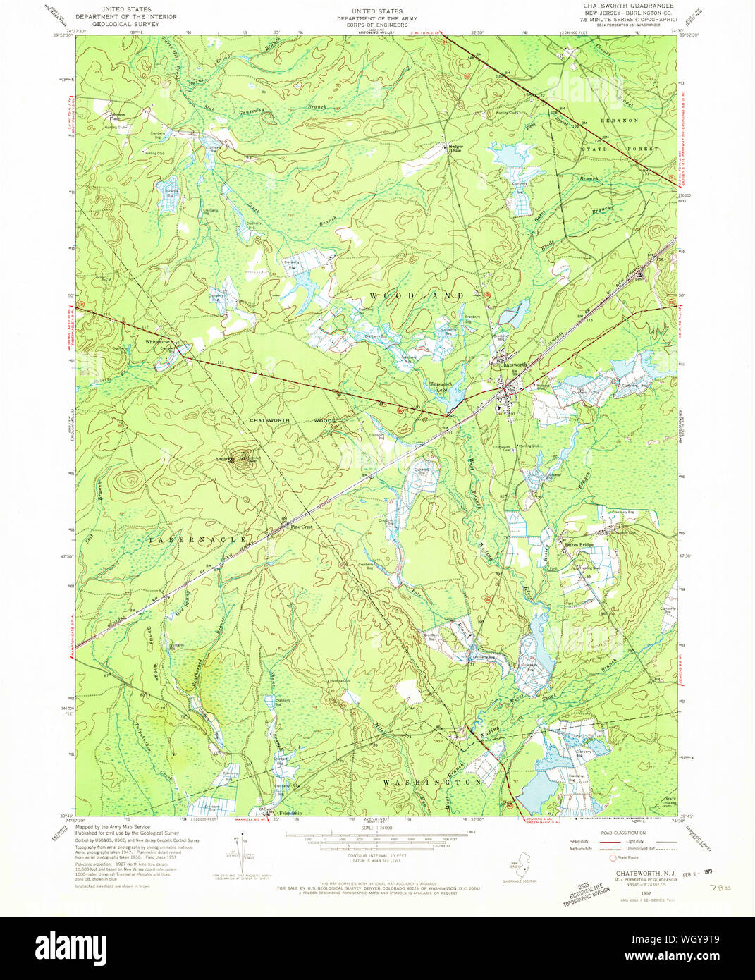 Map of chatsworth new jersey hi-res stock photography and images - Alamy