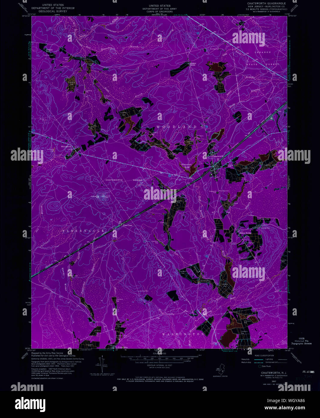 Map of chatsworth new jersey hi-res stock photography and images - Alamy