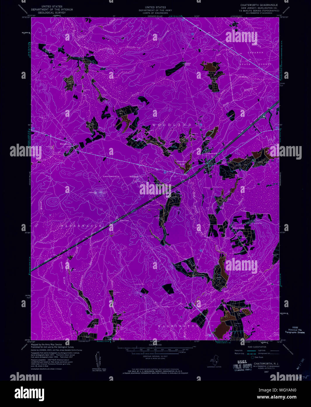 Map of chatsworth new jersey hi-res stock photography and images - Alamy
