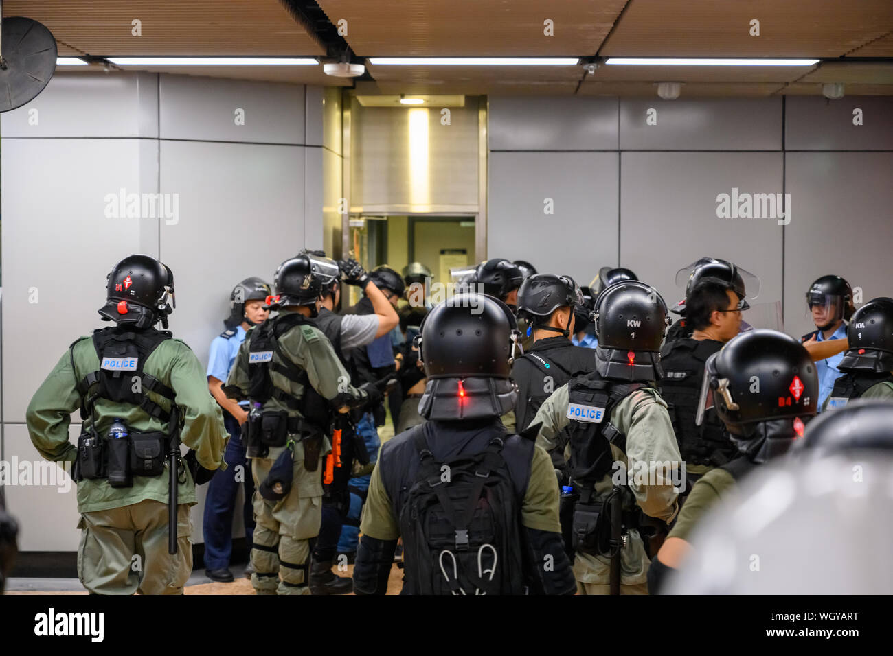 Hong Kong - Aug 31, 2019: Protest against extradition law in Hong Kong ...