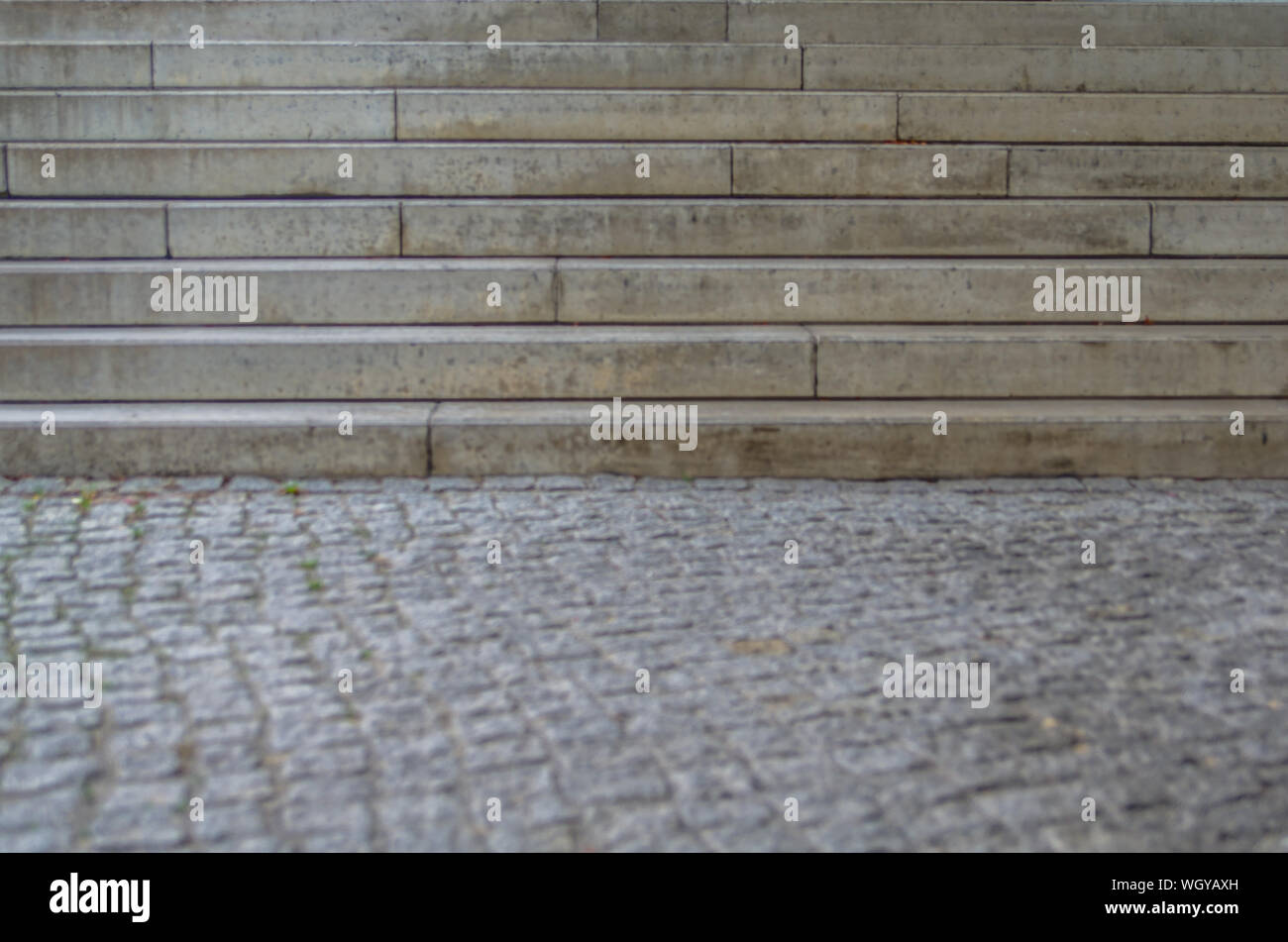 Sidewalk Against Empty Steps Stock Photo - Alamy
