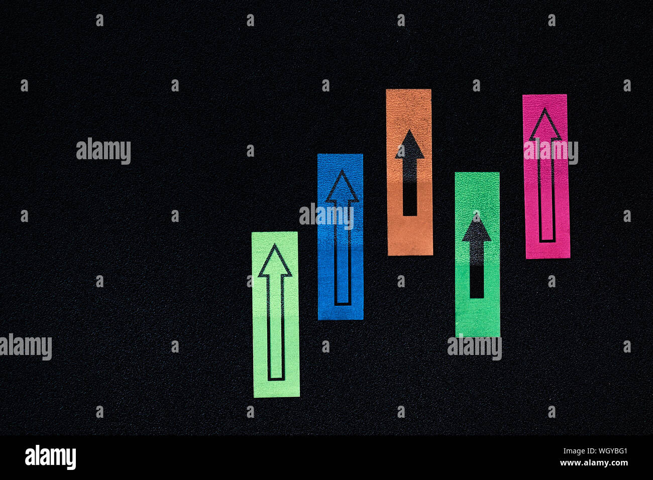 Colorful Arrow Signs High Resolution Stock Photography and Images - Alamy