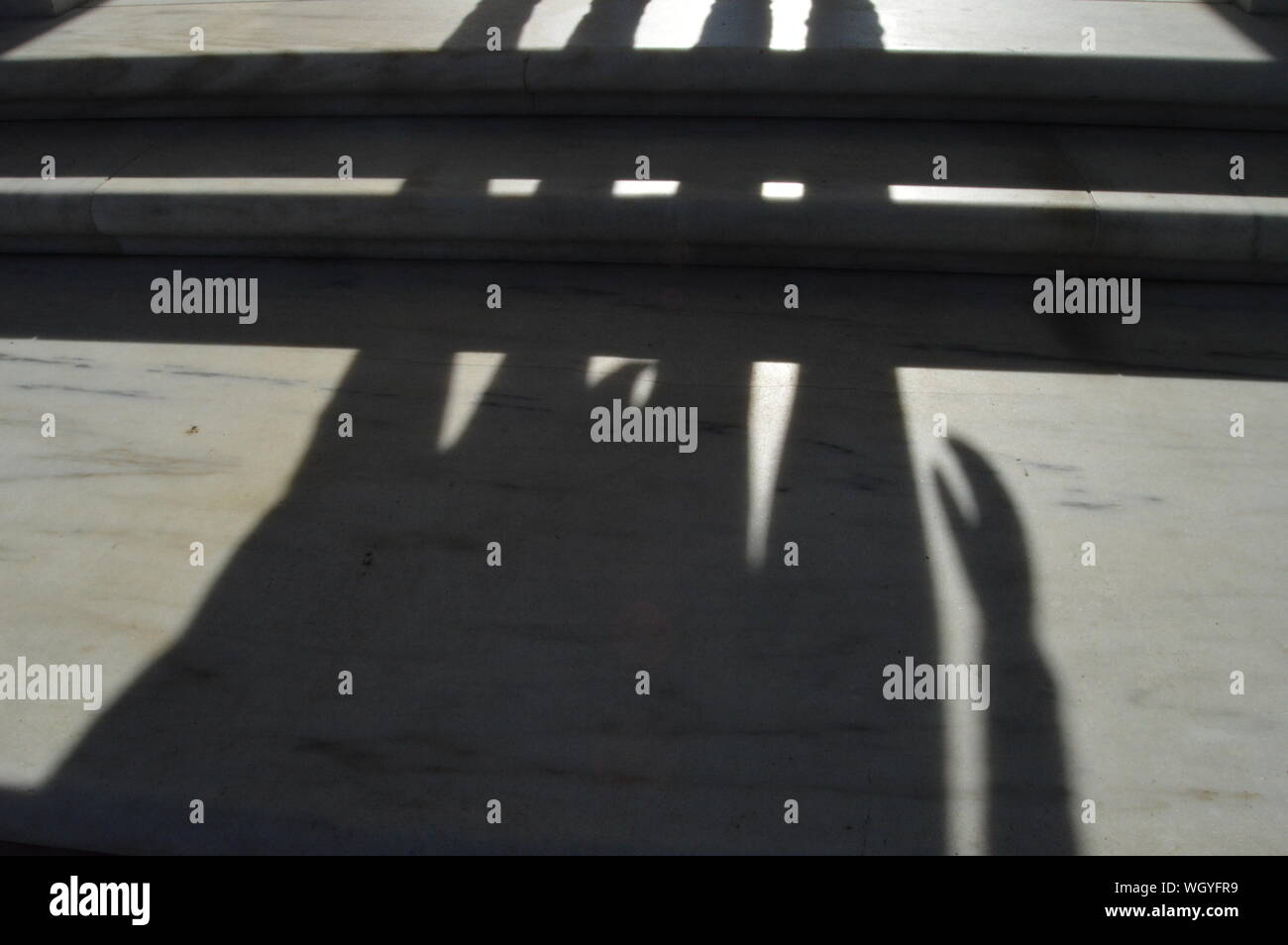 Shadow Of People On Steps Stock Photo - Alamy