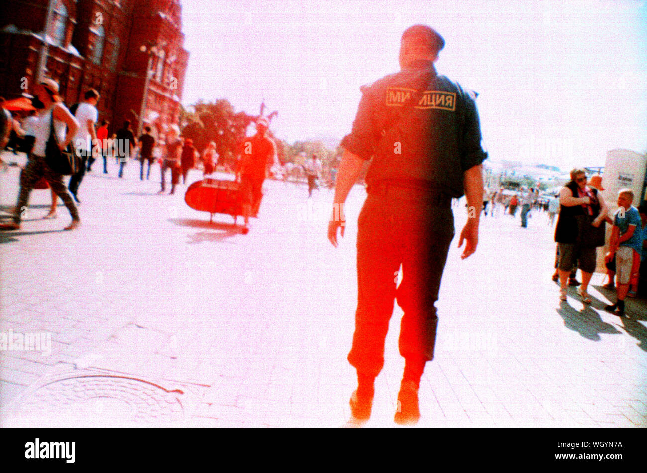 Rear View Of Army Soldier Standing On Street Stock Photo - Alamy