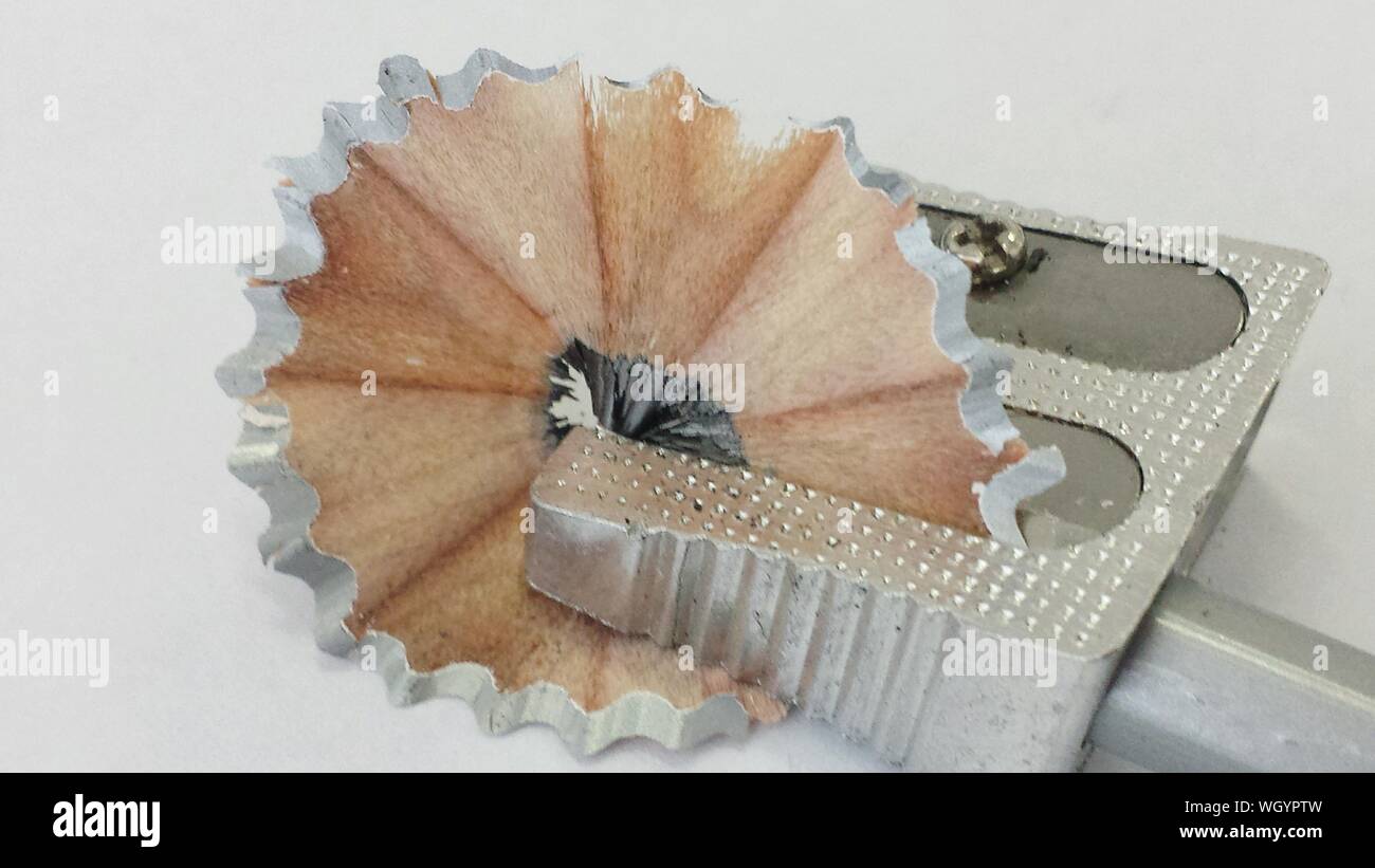 Pencil in sharpener close up hi-res stock photography and images - Alamy