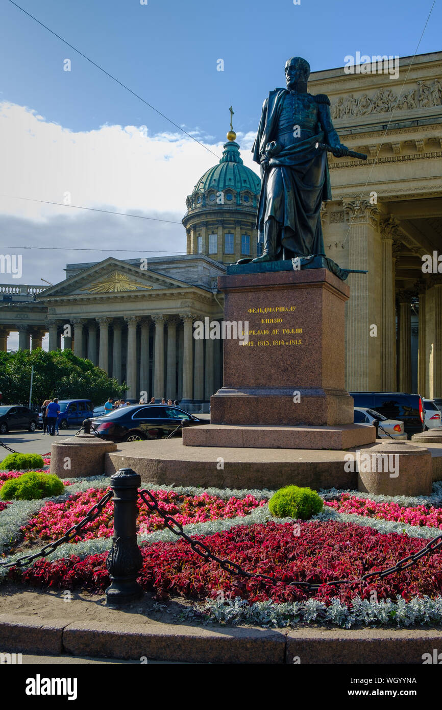 ST. PETERSBURG, RUSSIA - AUGUST 7, 2019: Kazan Cathedral or Cathedral ...