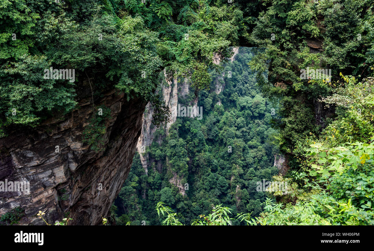Natural rock formations in Zhangzhijaje National Park, China Stock ...