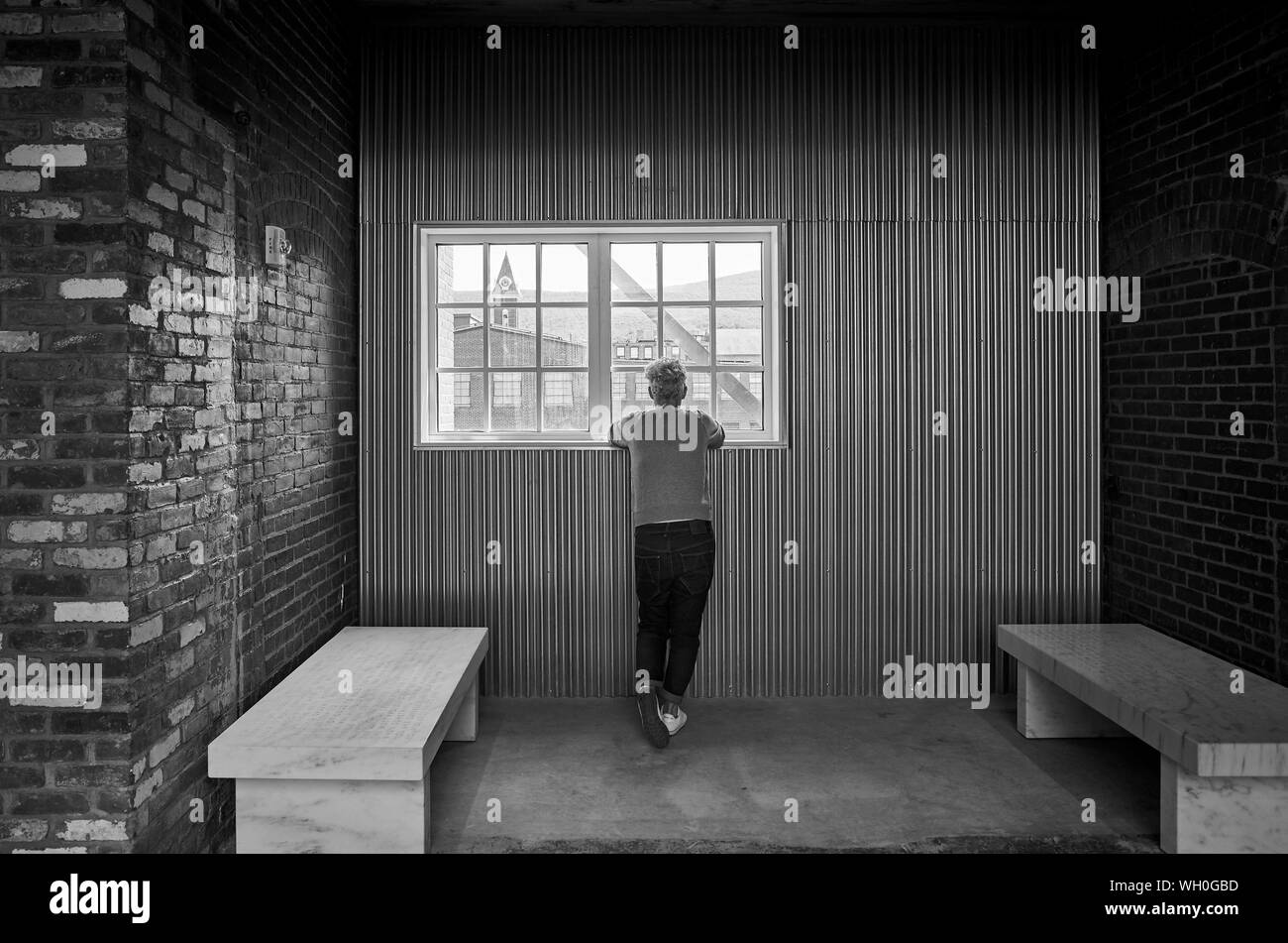 Standing in window hi-res stock photography and images - Alamy