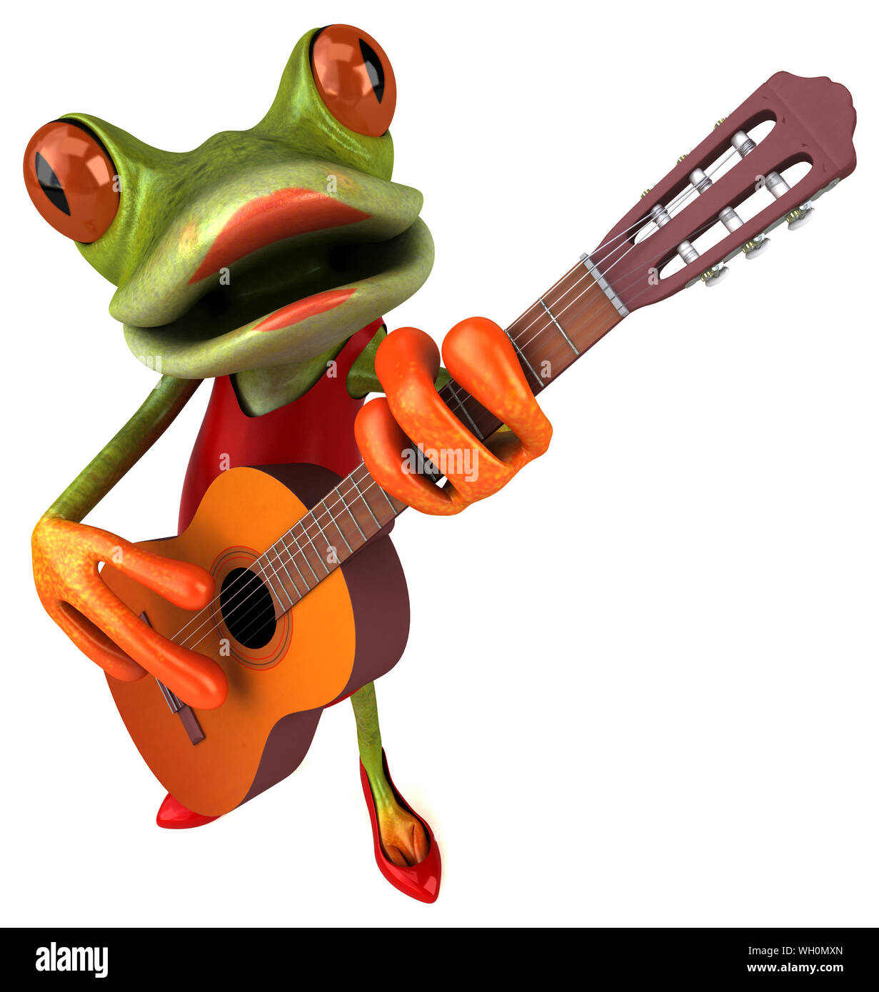 Fun frog - 3D Illustration Stock Photo - Alamy