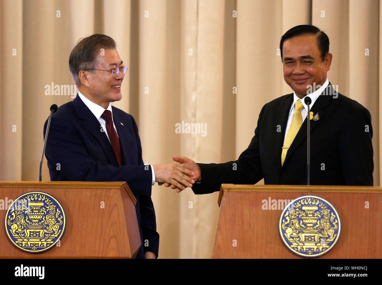 Bangkok, Thailand. 02nd Sep, 2019. South Korean President Moon Jae-in ...